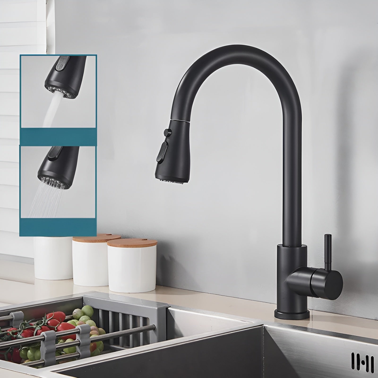 NorvionStream Extendable Kitchen Faucet with Pull-Out Spray